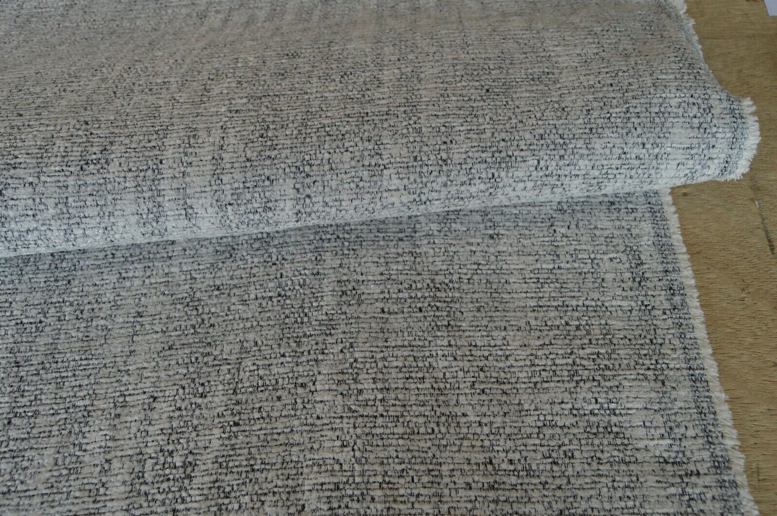 cream charcoal fleck upholstery fabric chenille material robust durable ...