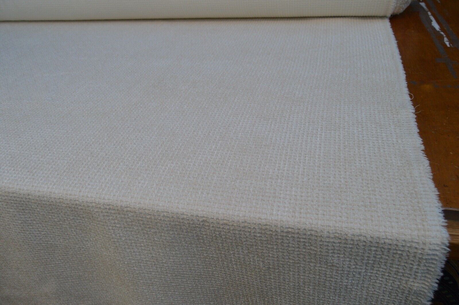 upholstery fabric cream super soft heavy textured thick pile weave ...