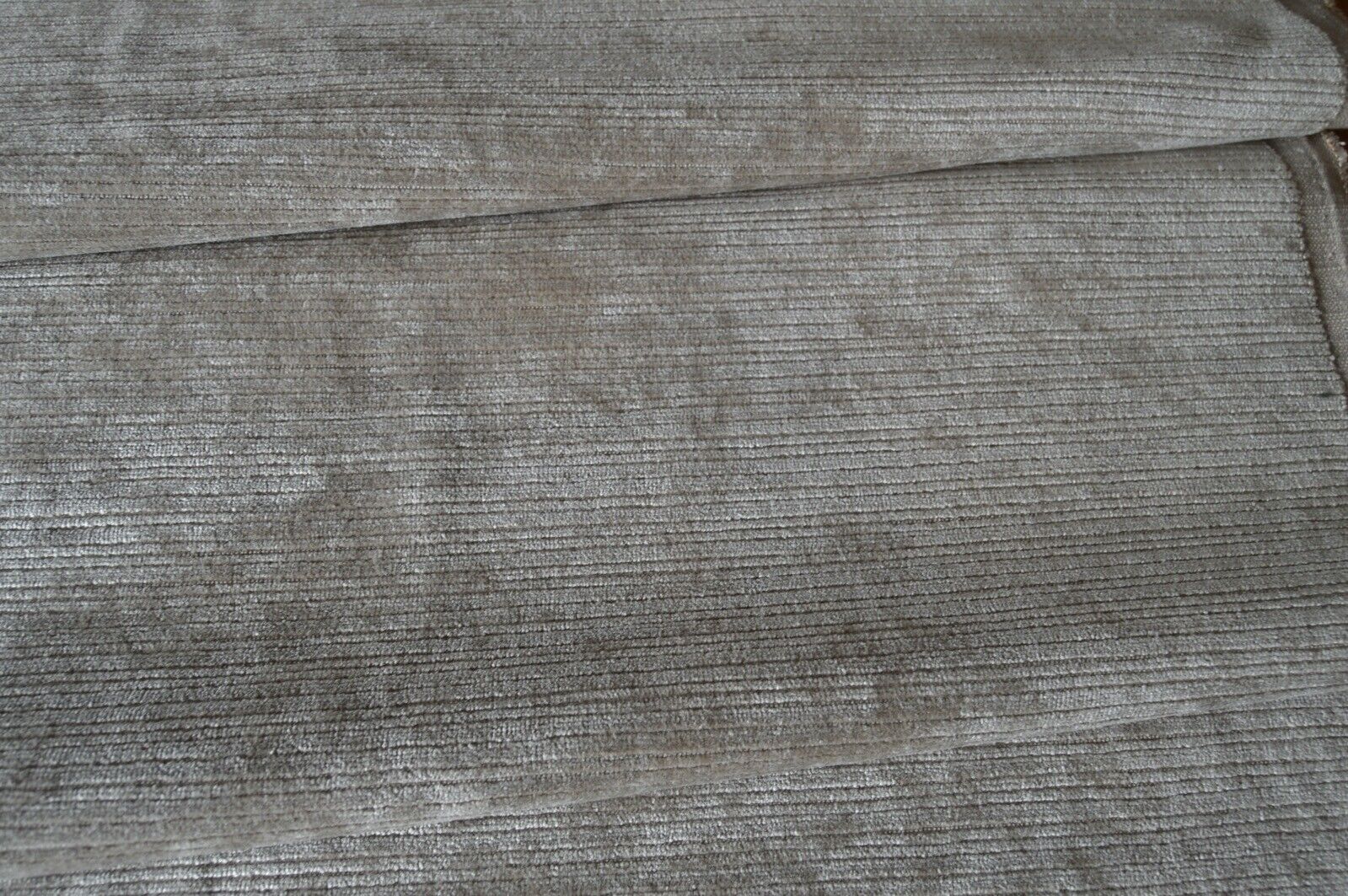 upholstery fabric mink velvety chenille rib effect hint textured robust ...
