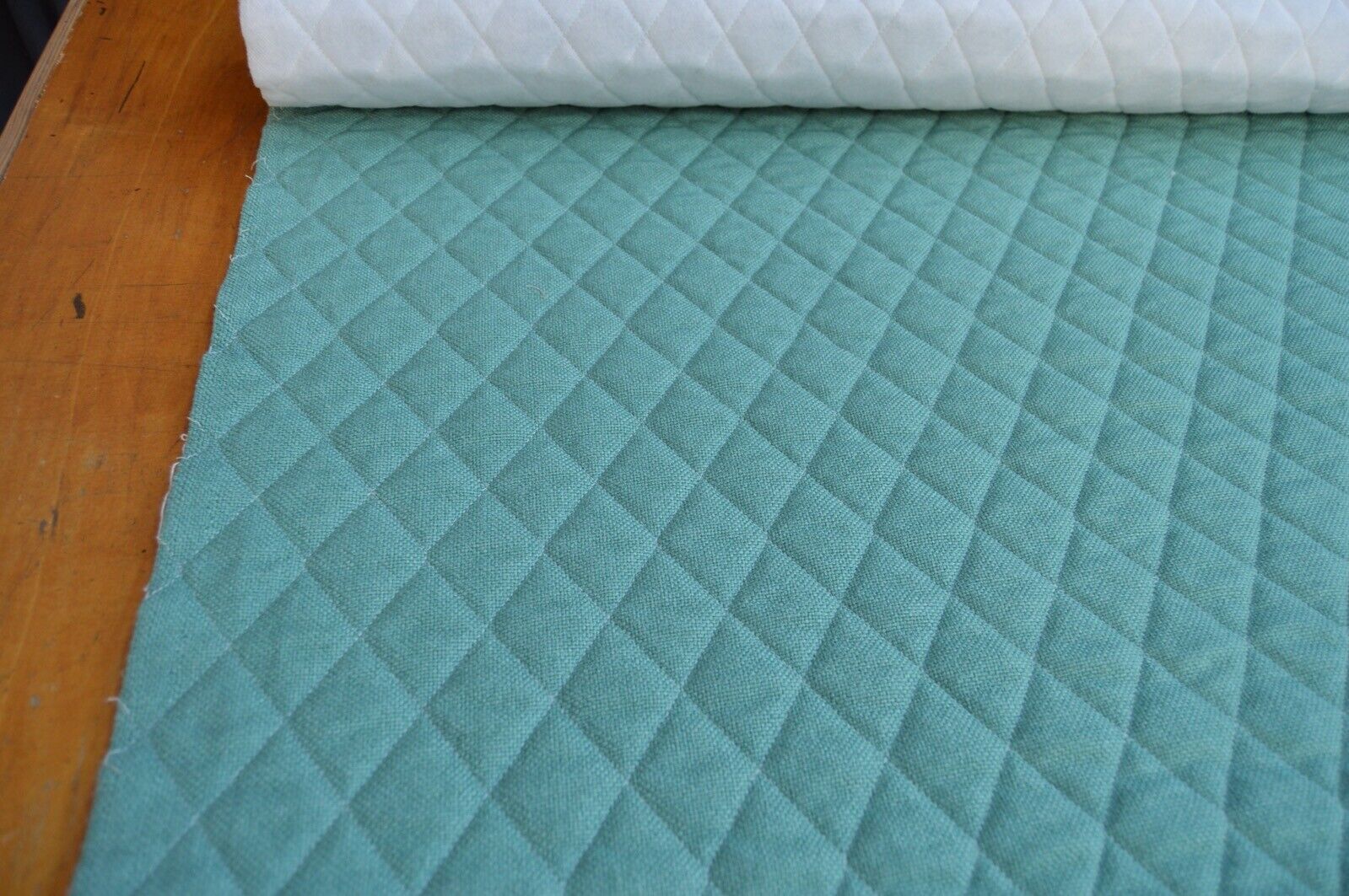 green turquoise weave wadded quilted diamond upholstery fabric robust ...
