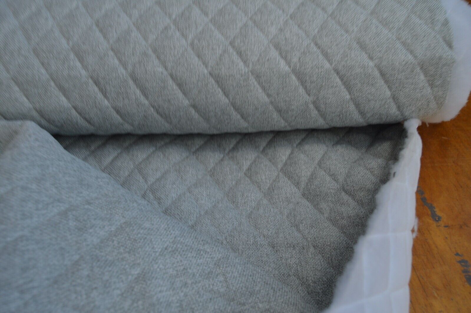 light grey weave wadded quilted diamond upholstery fabric robust ...