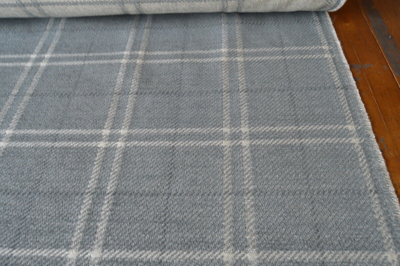 upholstery fabric grey tweed look checked chenille robust durable ...