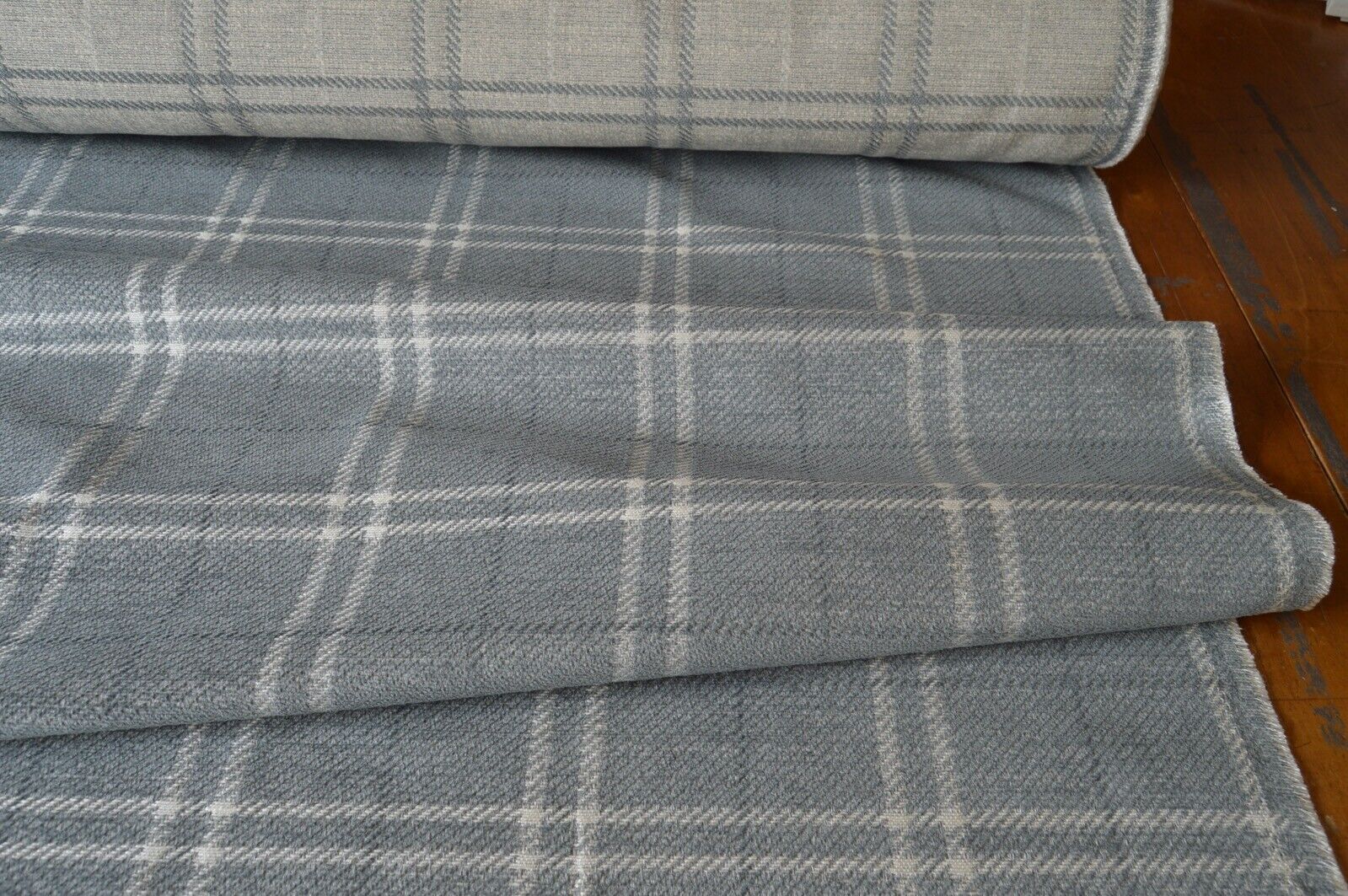upholstery fabric grey tweed look checked chenille robust durable ...