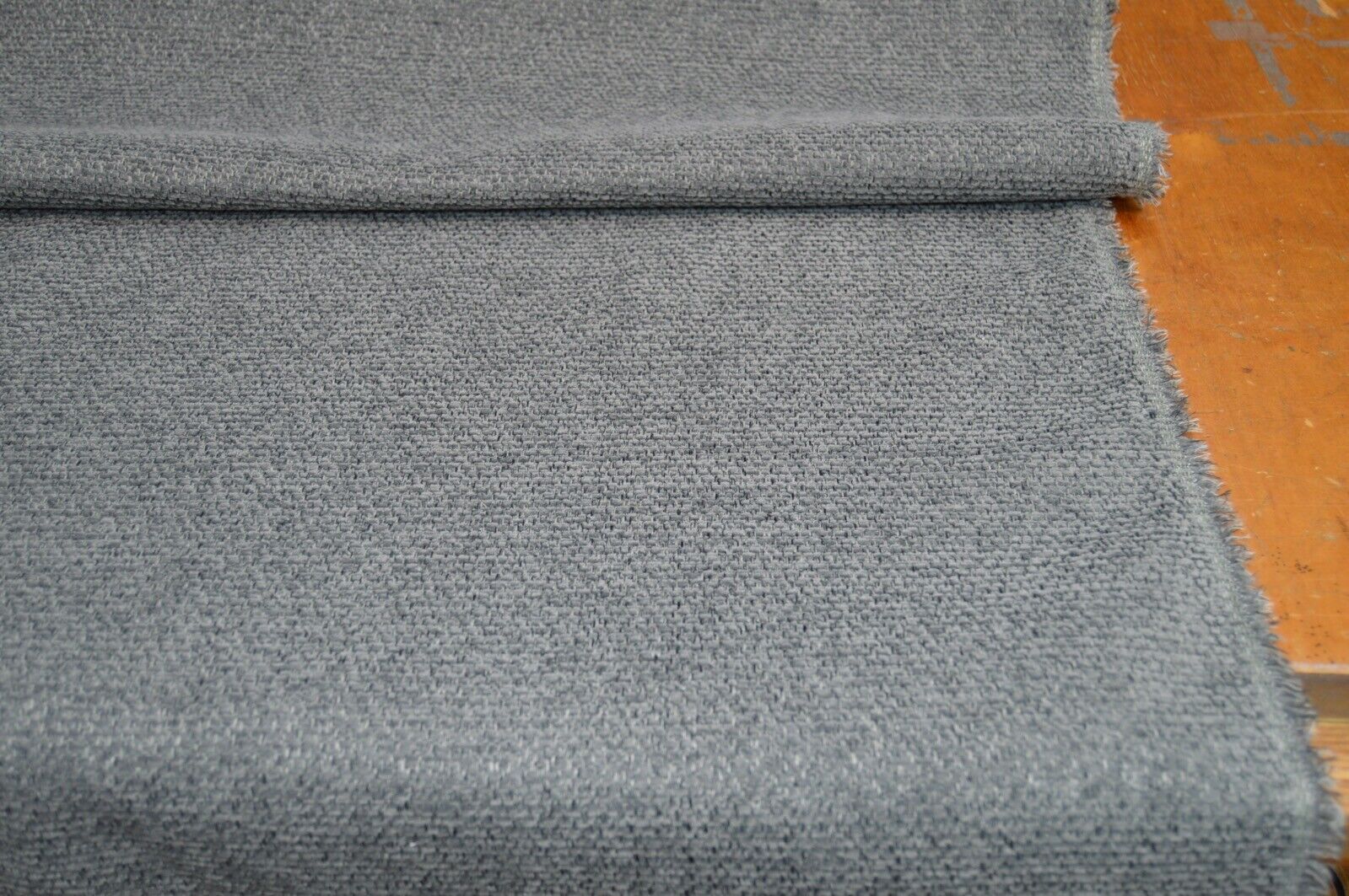 upholstery fabric charcoal grey textured chenille material robust ...
