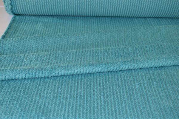 teal blue upholstery fabric cord style super soft feel textured thick ...